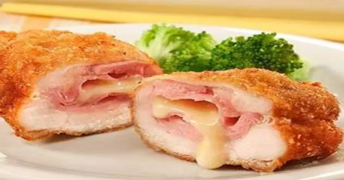 Filé de frango empanado recheado com presunto e queijo – Receitas ...