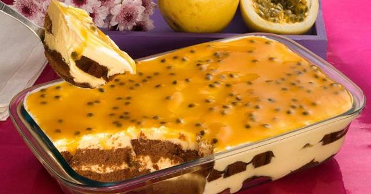 Pavê com bolo de chocolate e mousse de maracujá – sobremesa incrível ...