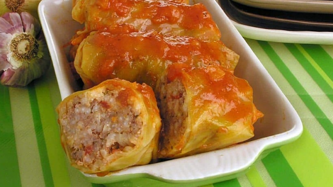 Charuto de repolho com carne moída – Receitas Fáceis e Práticas